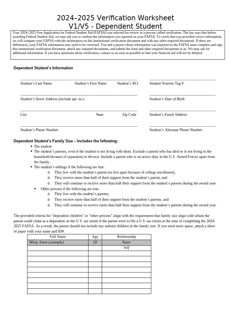 24-25 V1 and V5 Dependent Worksheet | PDF