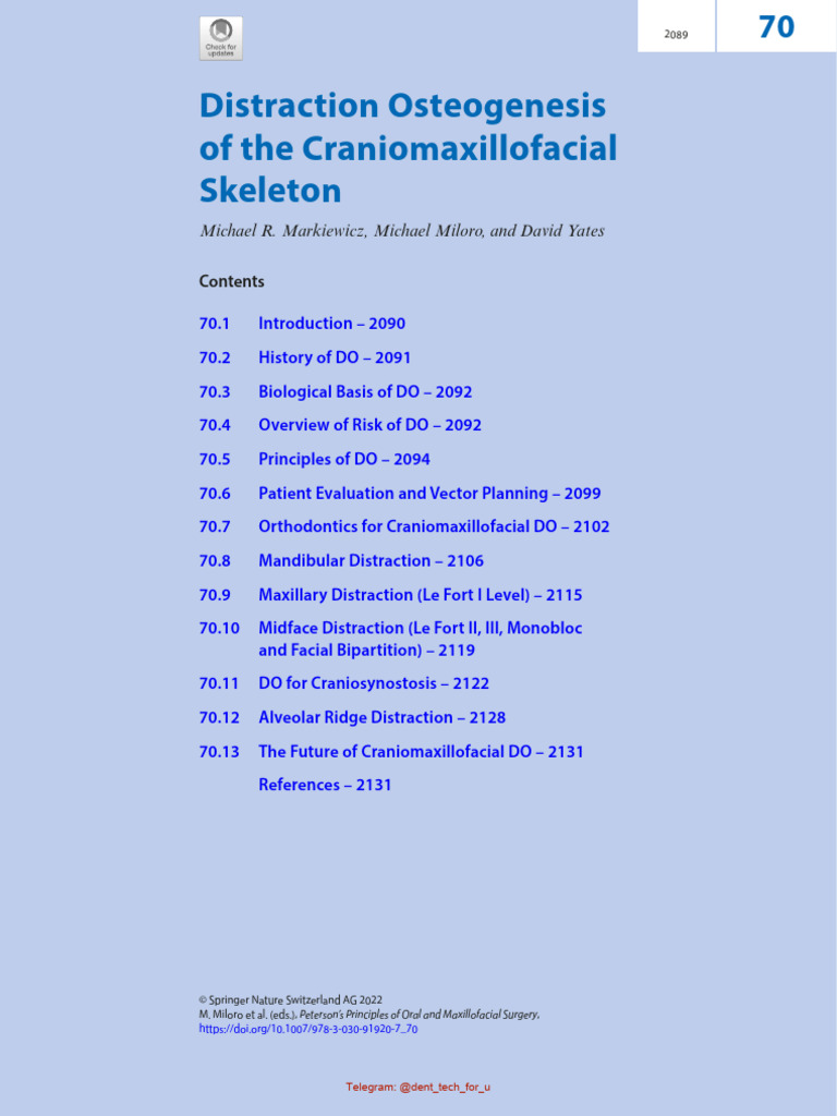 Distraction Osteogenesis Peterson | PDF | Bone | Surgery