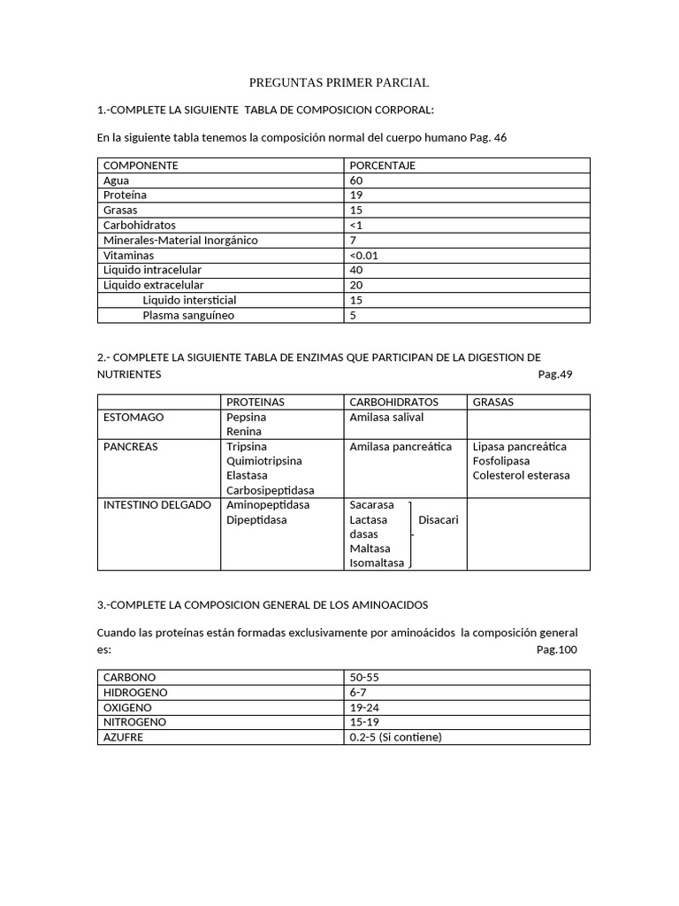 Preguntas Primer Parcial | PDF