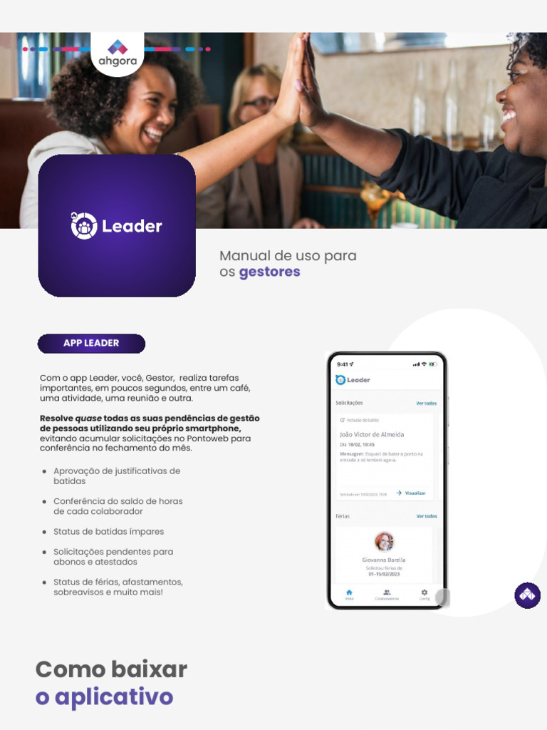 Manual Ahgora Leader para Gestor | PDF