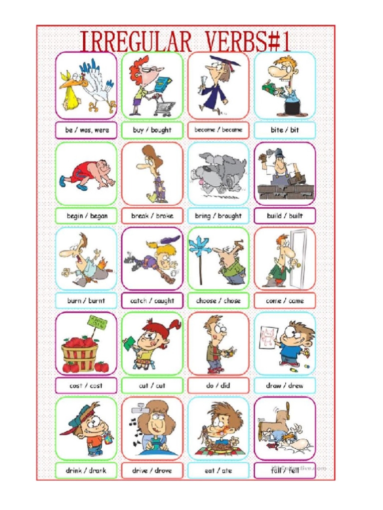 Flashcards Irregular Verbs | PDF