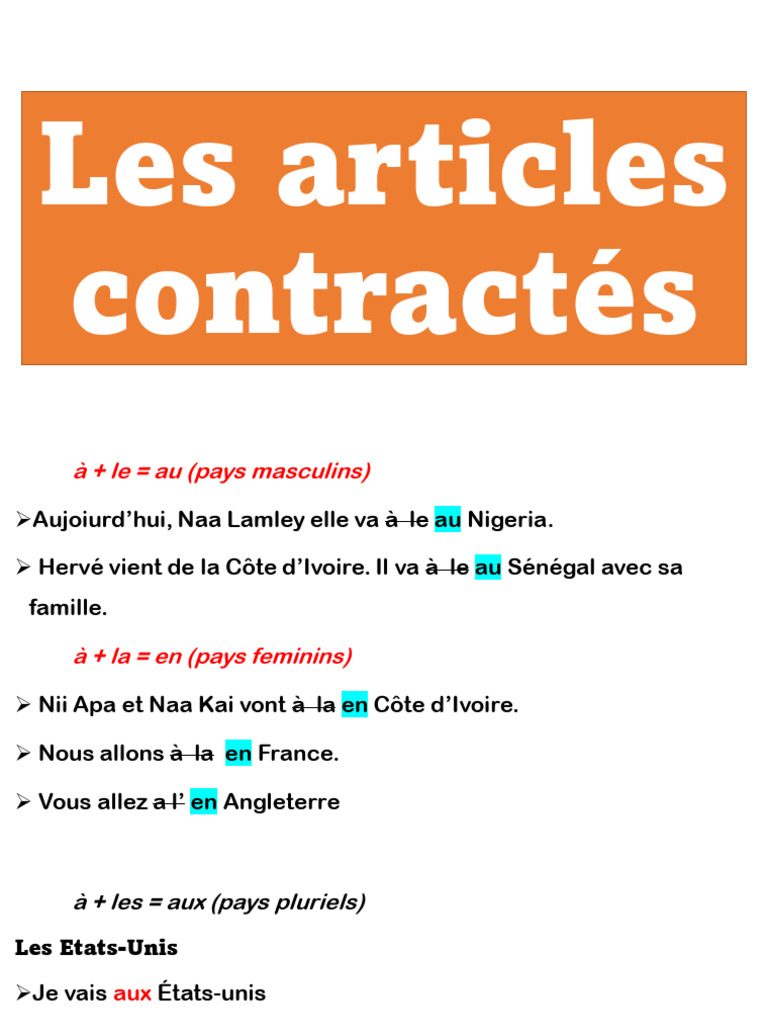 Les Articles Contractes Notes | PDF