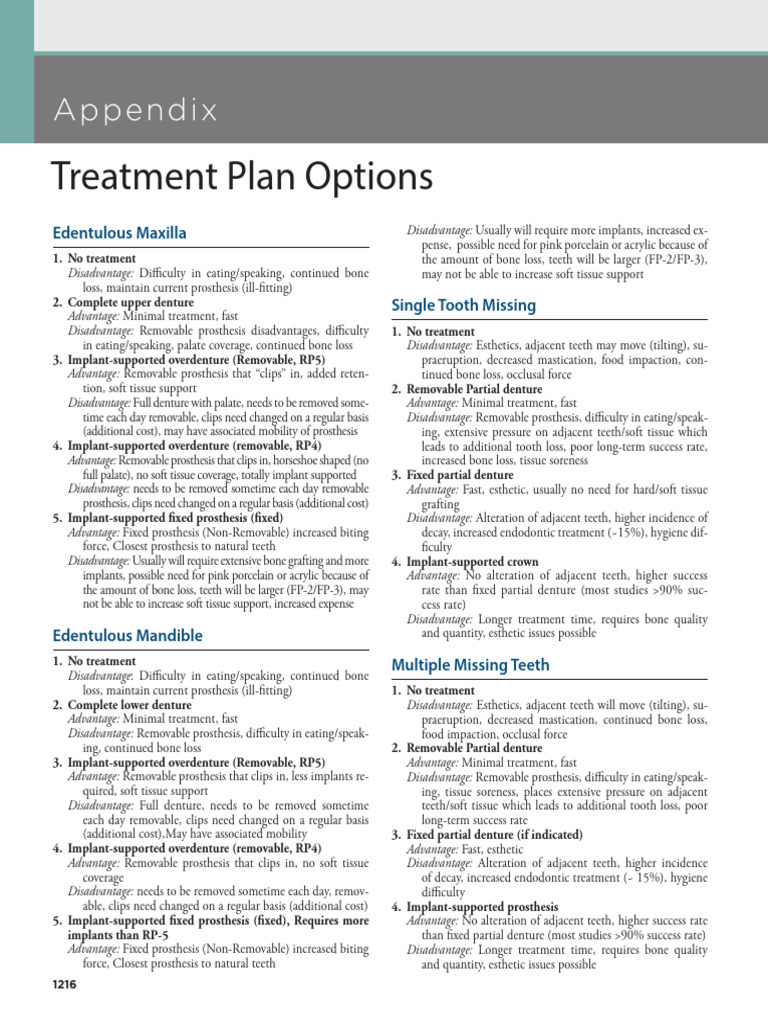Treatment Plan Options | PDF