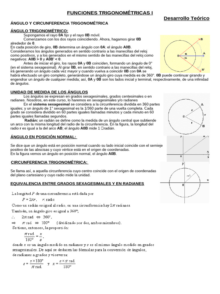 Funciones Trigonométricas 1 | PDF