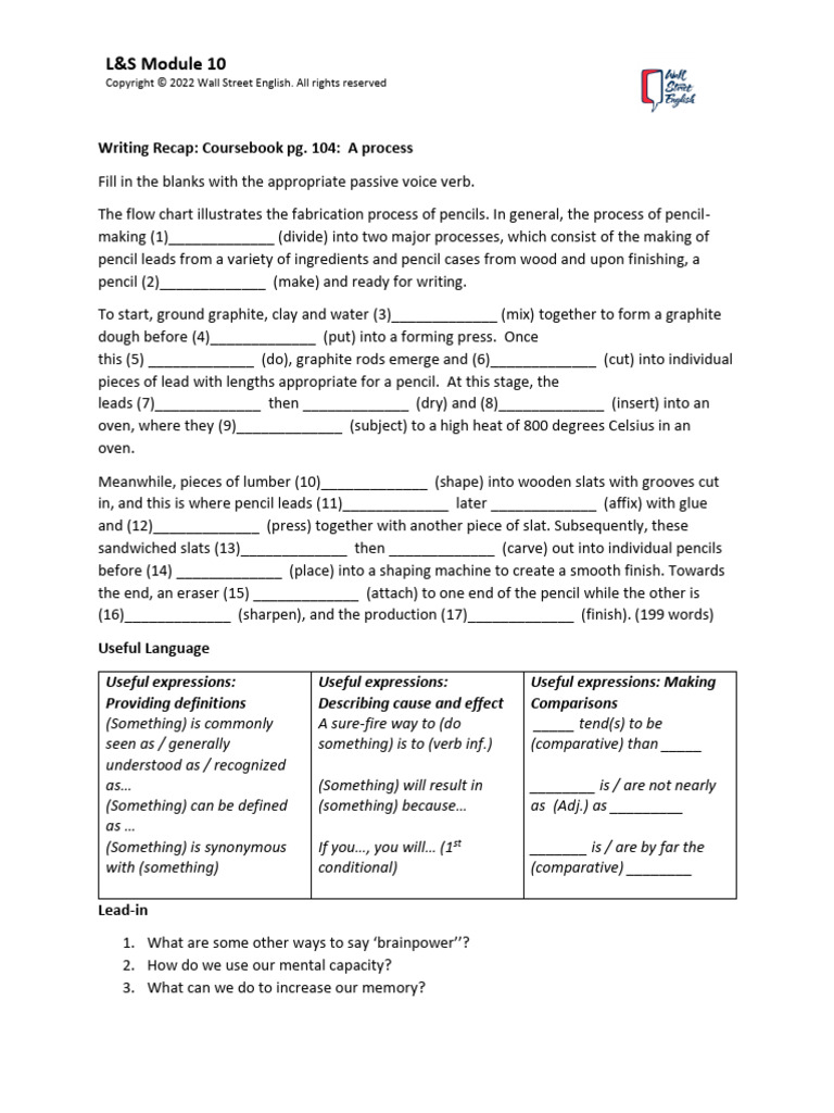 L&S Module 10 Worksheet | PDF