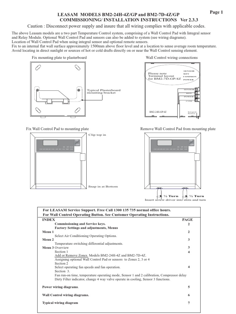 BM2 24H+Installation+Instructions | PDF | Heat Pump | Relay