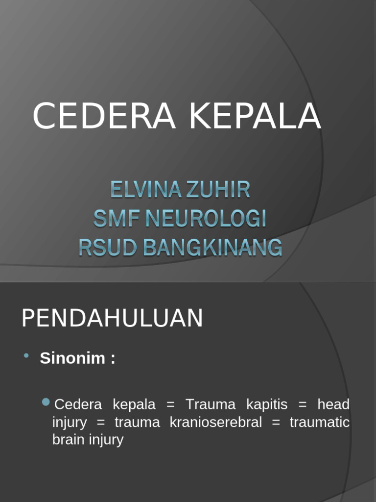 Cedera Kepala & Fraktur Basis Kranii | PDF