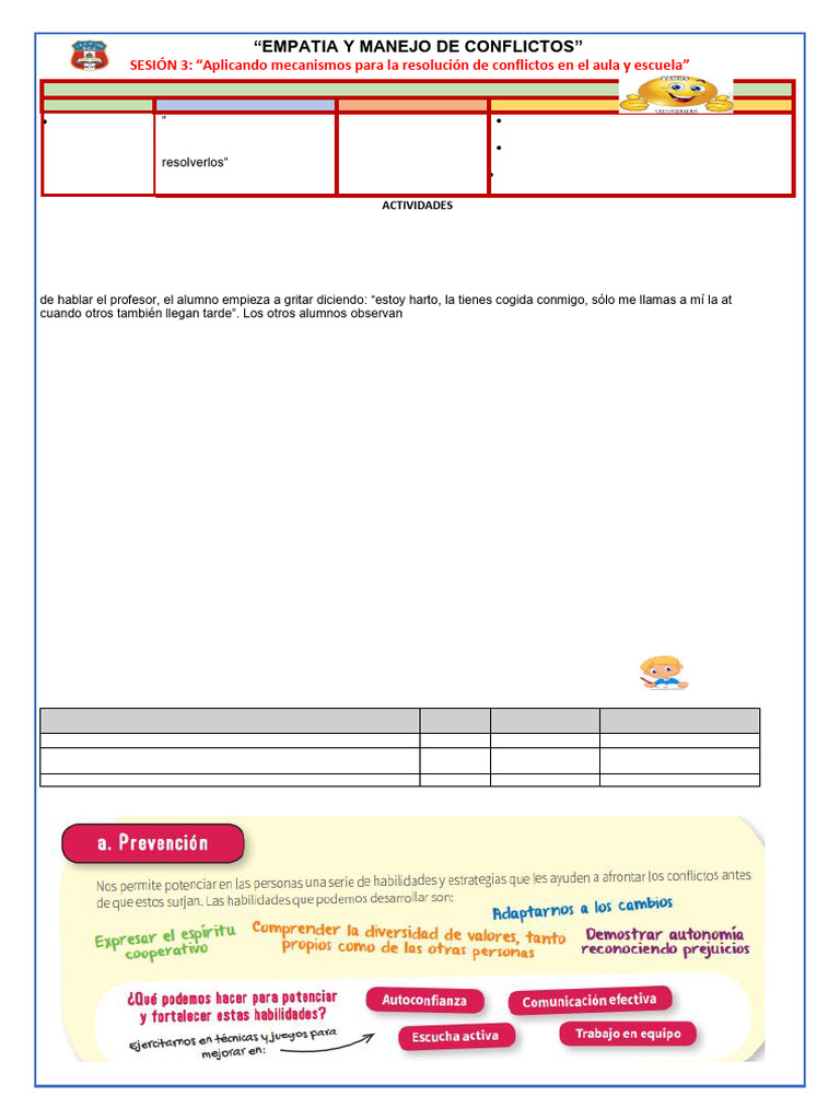 Ficha de DPCC 1º U5-S3 | PDF