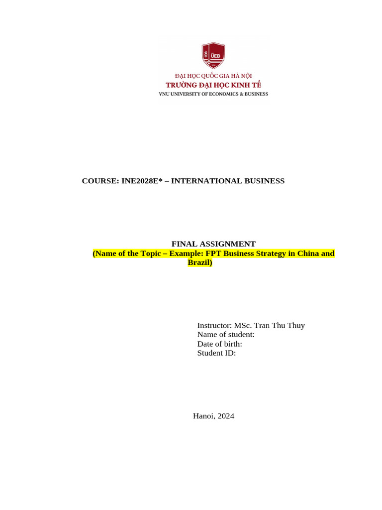 Cover Page - UEB-1 | PDF