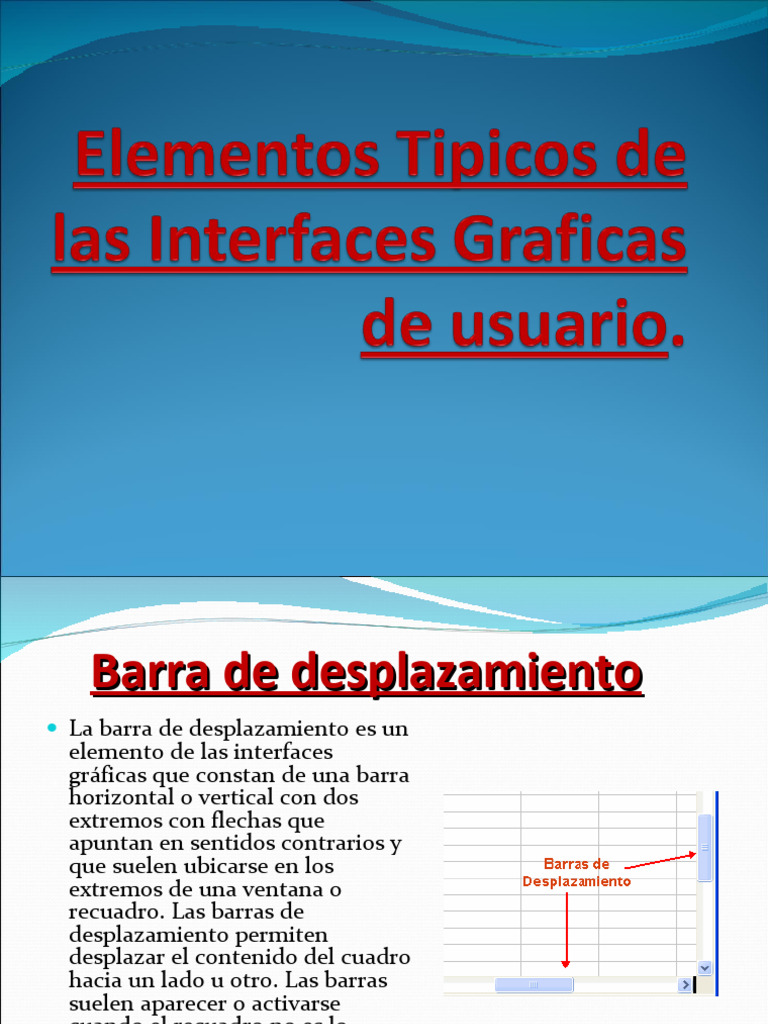 Elementos de Interfaces Gráficas | PDF | Interfaces gráficas de usuario ...