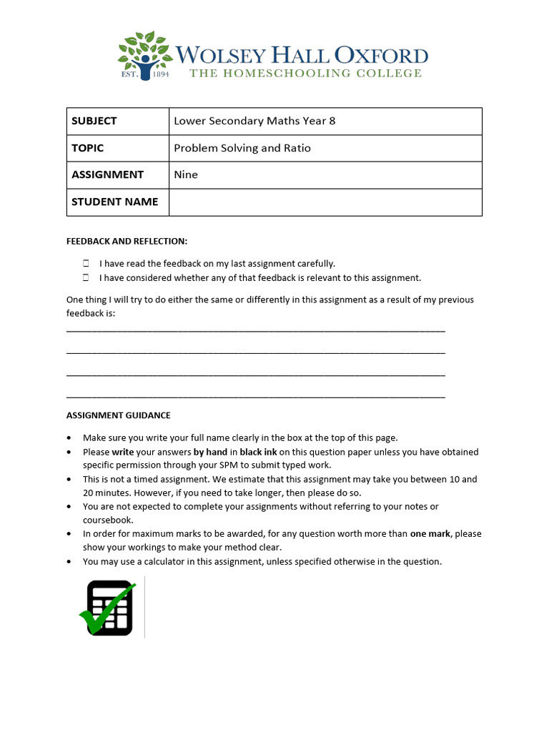 (A09) Year 8 Maths V3a | PDF