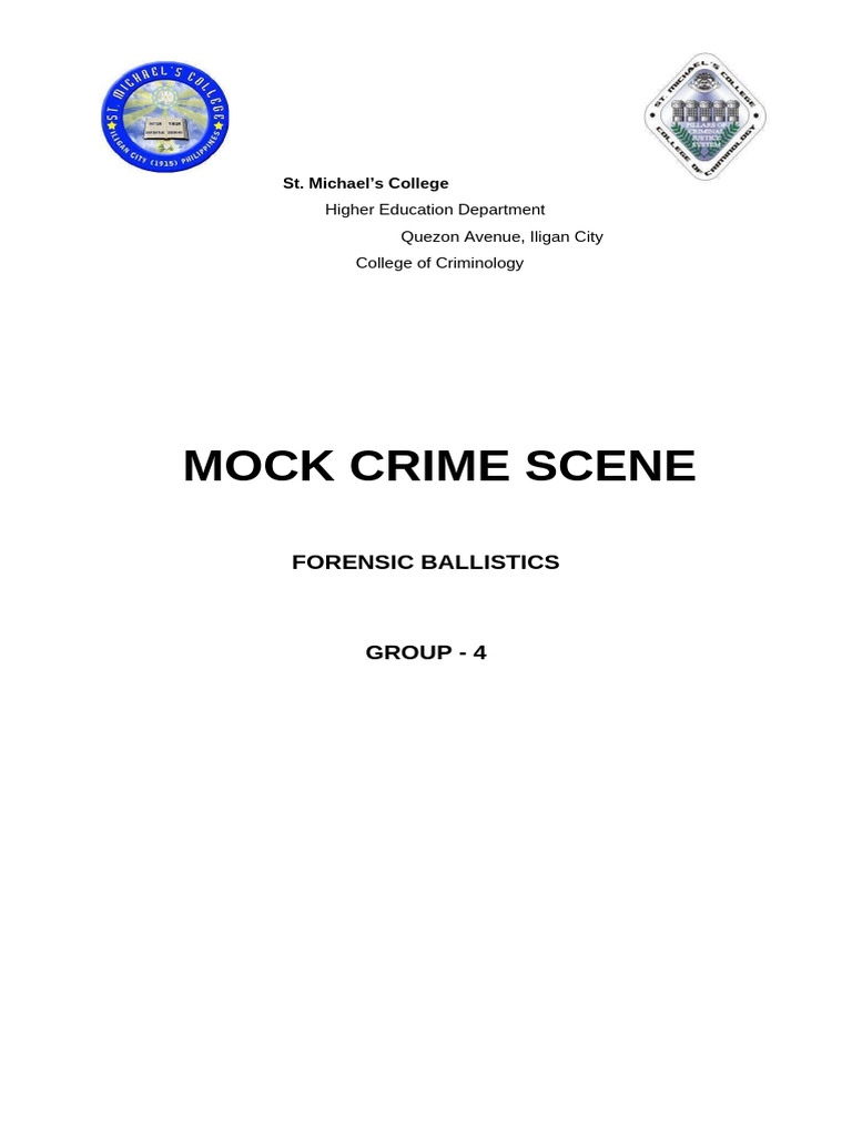 Mock Crime Scene Ballistics | PDF