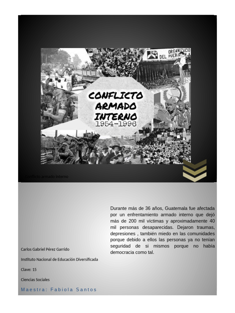 Conflicto Armado Interno Sociales | PDF | Guatemala | Política