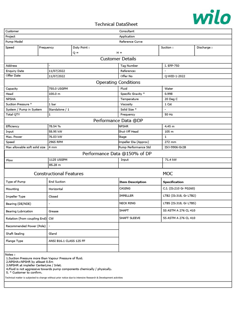 Electric Fire Pump MISO 80 250 PDF