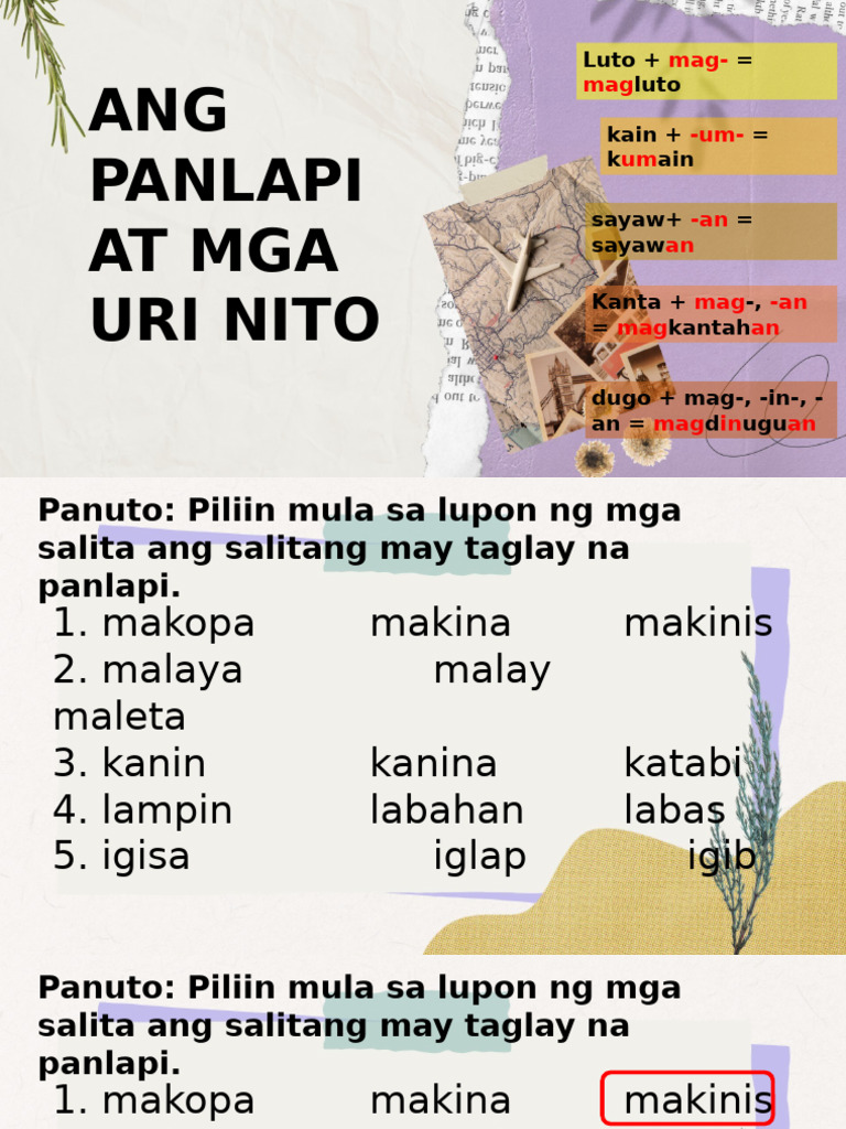 Panlapi at Mga Uri Nito | PDF