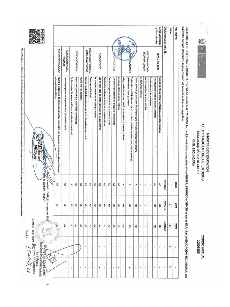 Documentos Matrícula | PDF