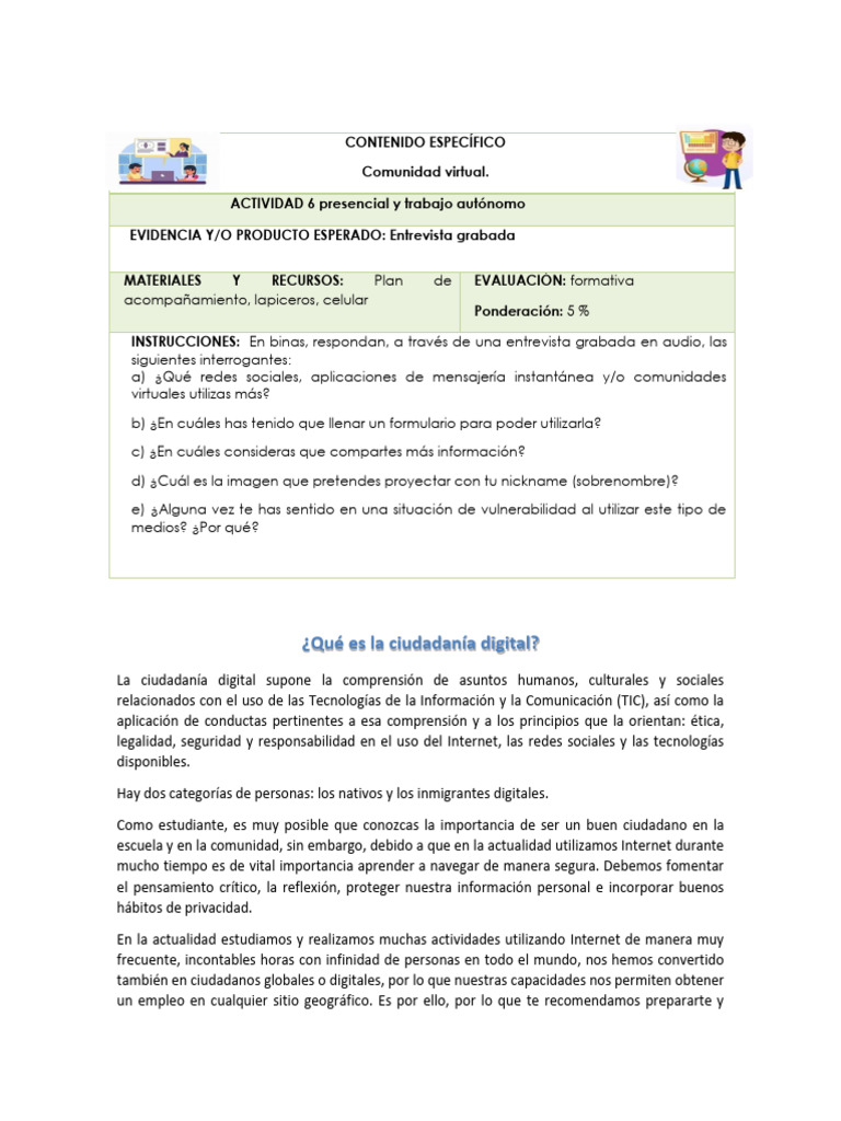 Comunidad Virtual | PDF