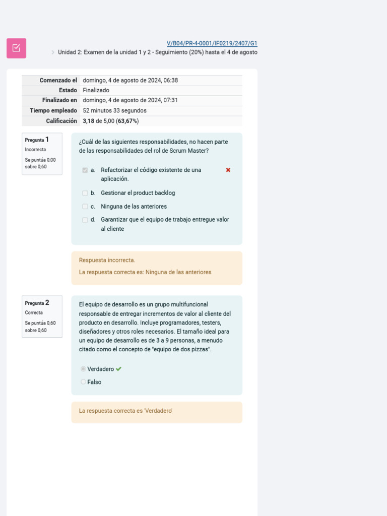 Unidad 2_ Examen de la unidad 1 y 2 - Seguimiento (20%) hasta el 4 de agosto_ Revisión del ...