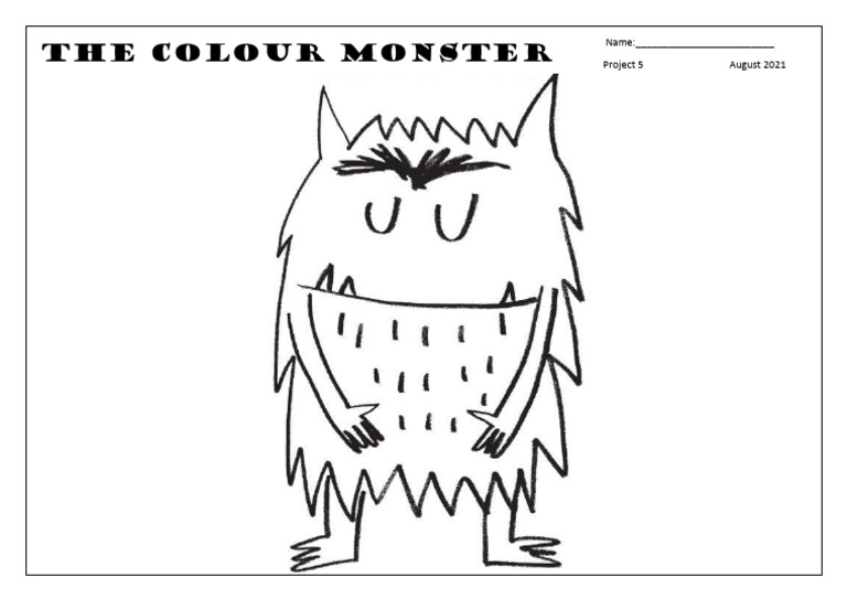 The Colour Monster Worksheet | PDF
