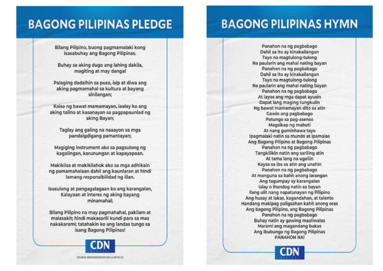 Bagong Pilipinas Pledge | PDF