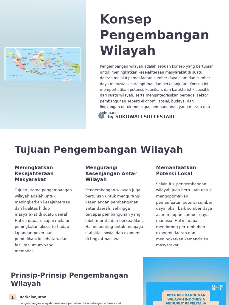 Konsep Pengembangan Wilayah | PDF