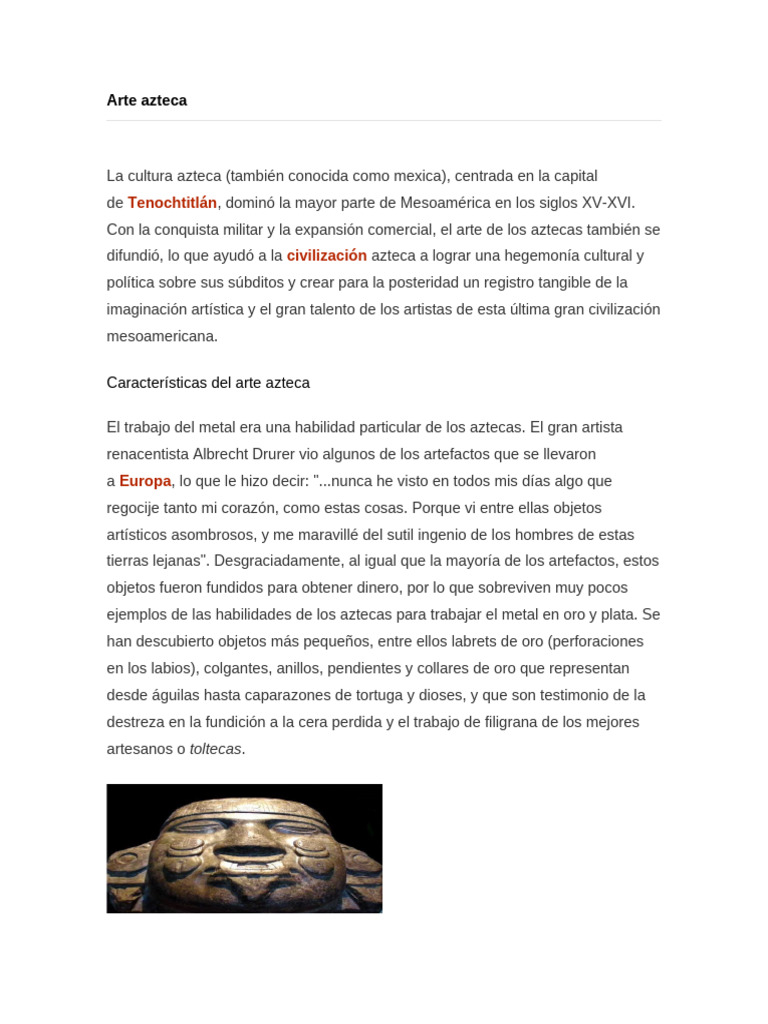 Arte Azteca | PDF