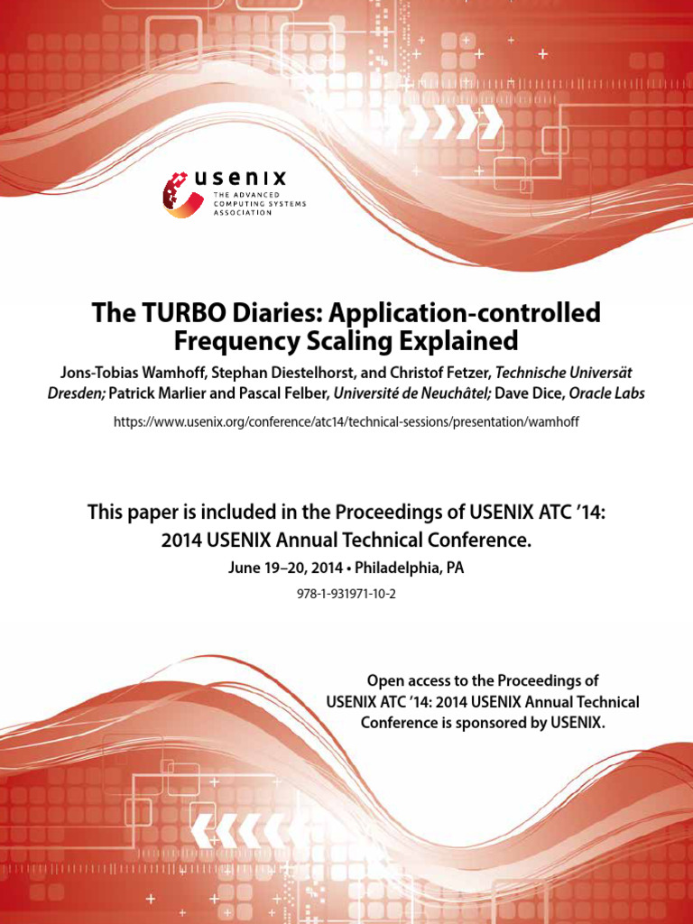 The TURBO Diaries: Application-Controlled Frequency Scaling Explained | PDF