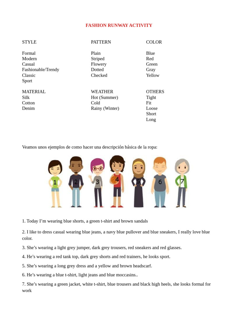 Fashion Runway Activity 0824 | PDF