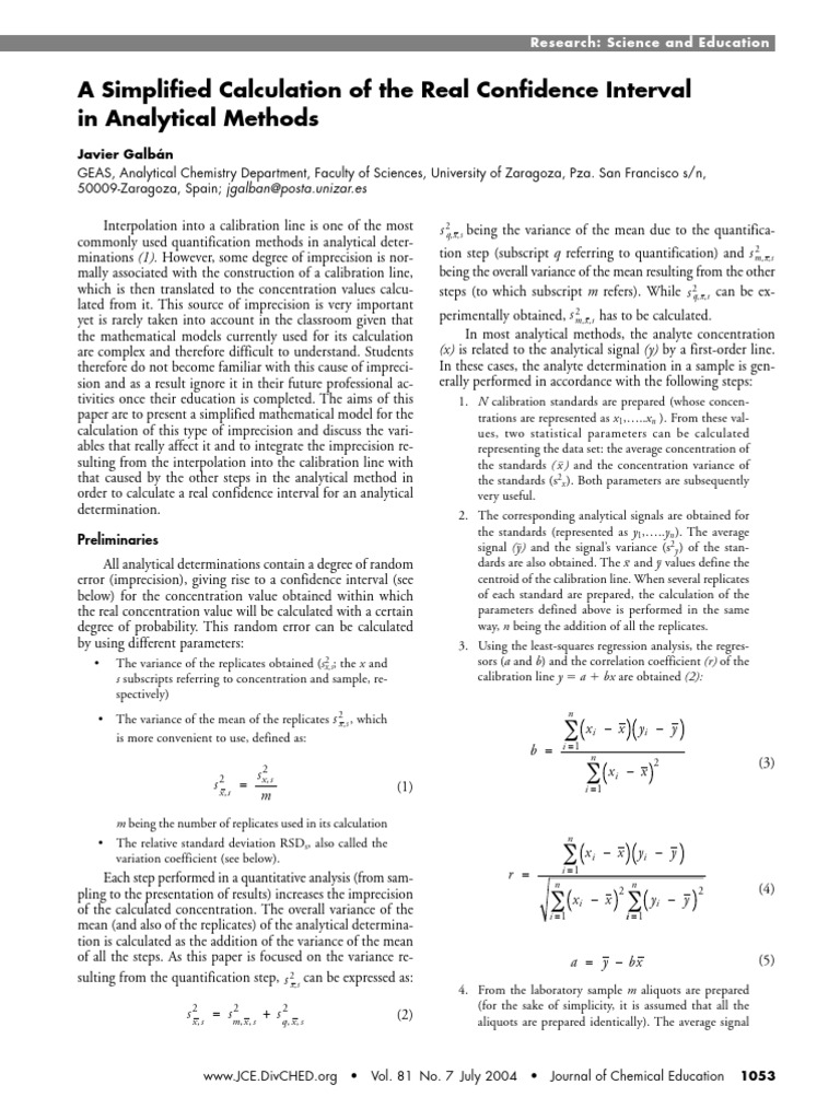 02 A Simplified Calculation of The Real Confidence Interval J Galban ...