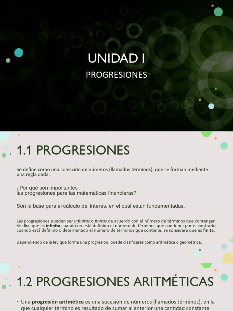 Unidad 1 Progresiones | PDF