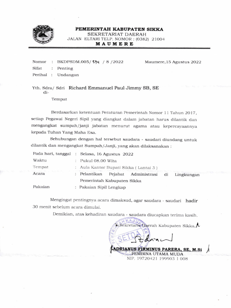 Pak Richard Emanuel Paul Jimy | PDF