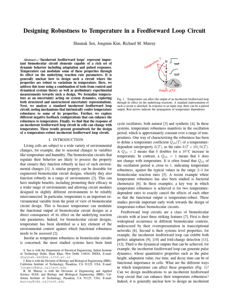 Feedforward Loop | PDF