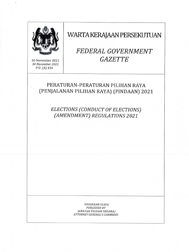 Warta Kerajaan Persekutuan | PDF
