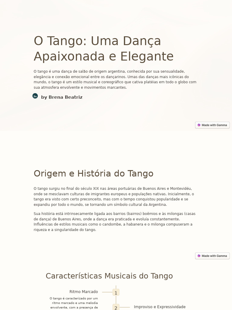 O Tango Uma Danca Apaixonada e Elegante | PDF