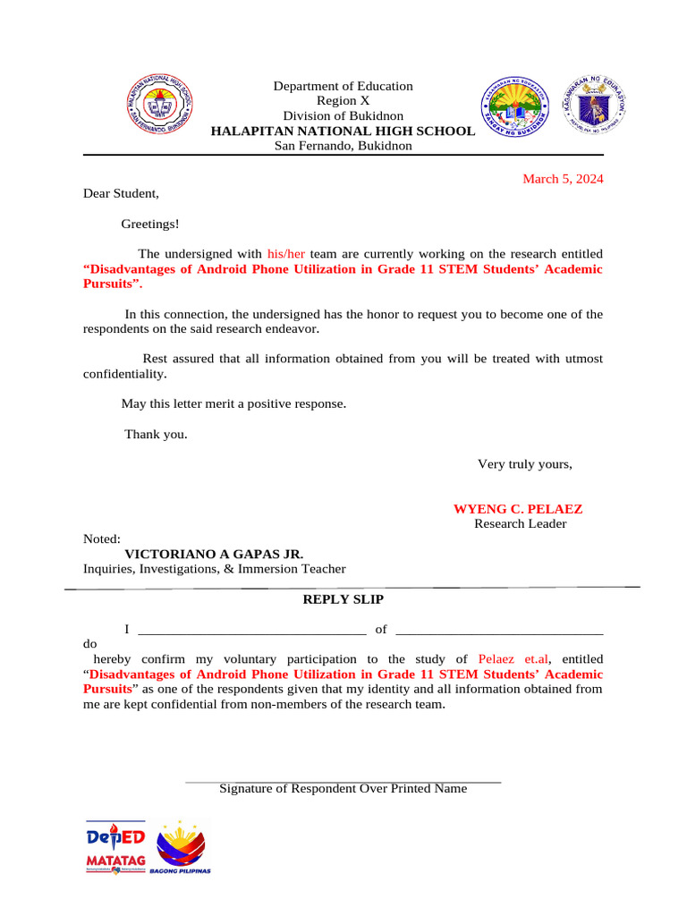 Aaa SAMPLE CONSENT LETTER | PDF