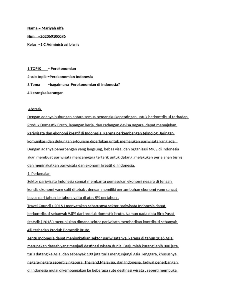 Tugas Bhs - Indonesia Ulfa | PDF