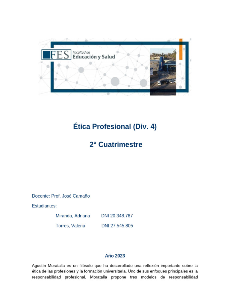 Ética Profesional IEFI | PDF