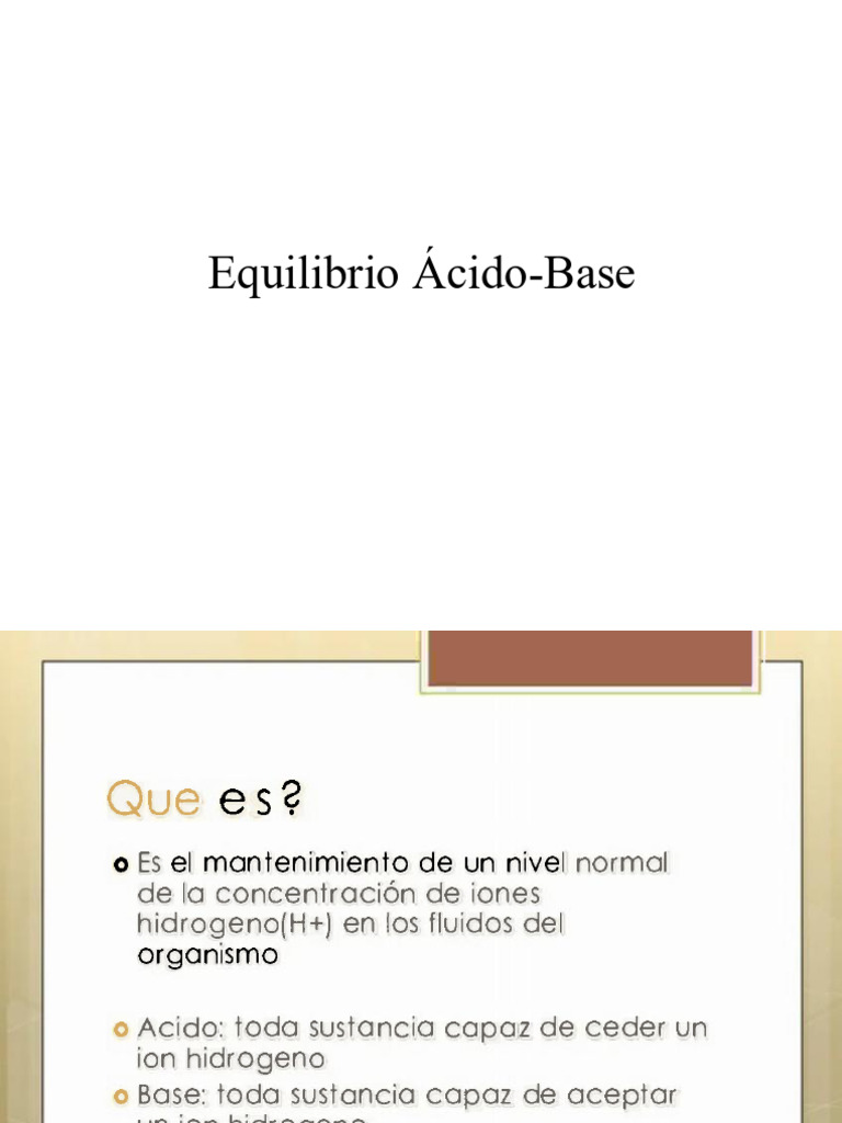 Equilibrio Acido-Base | PDF