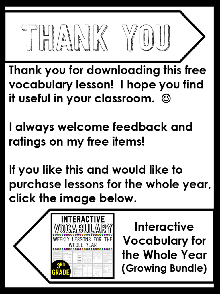 Thank You: (Growing Bundle) | PDF