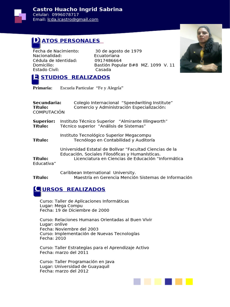 Curriculum Ingrid | PDF