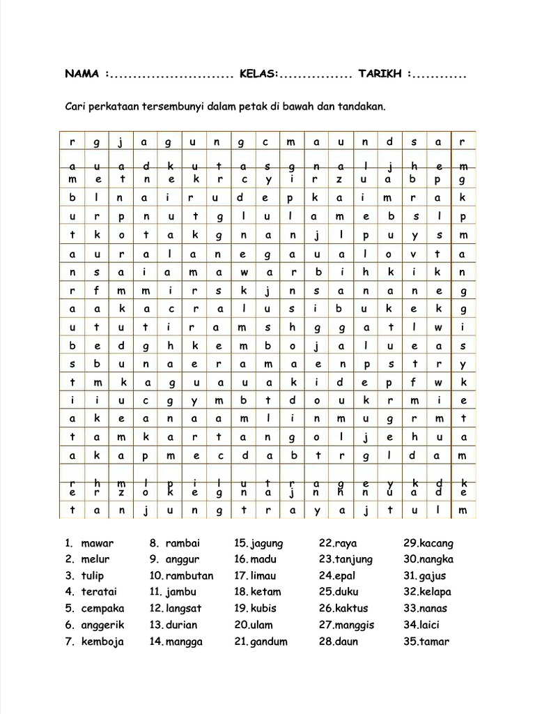 PDF Cari Perkataan Tersembunyi - Compress | PDF