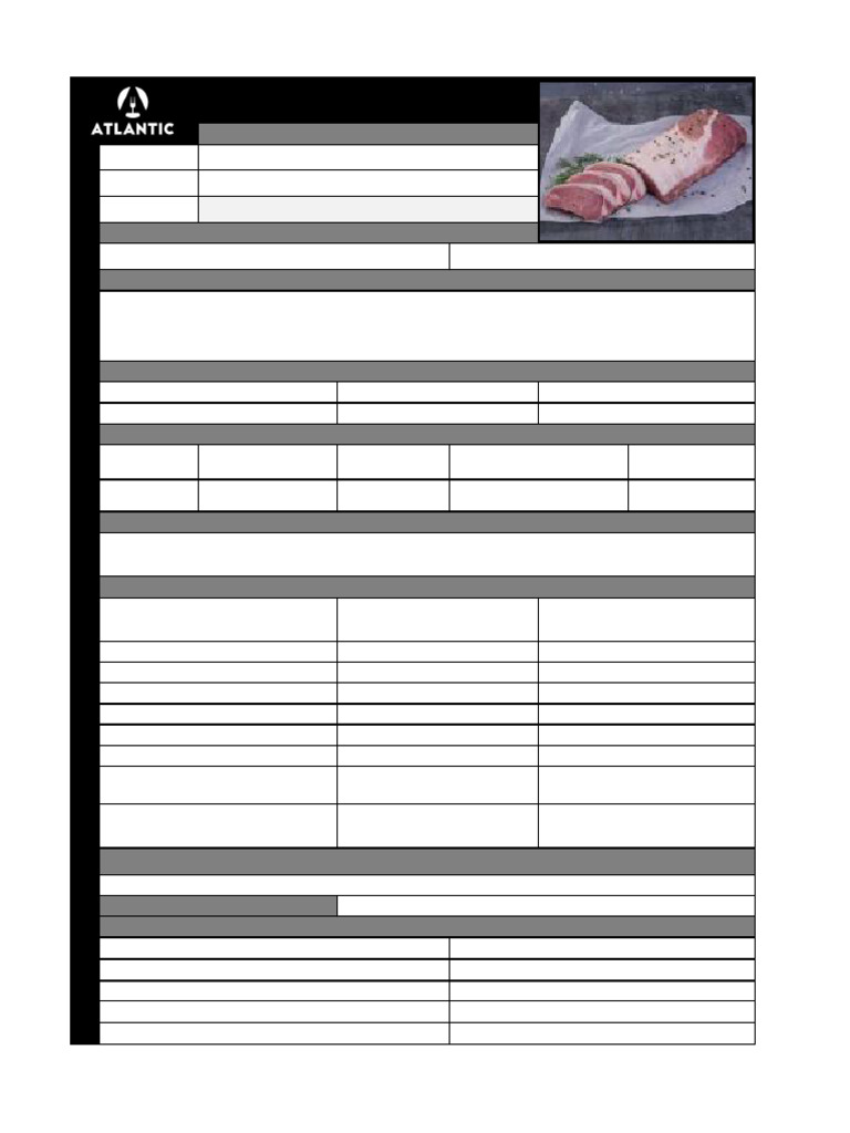 6 - Ficha Técnica Lomo de Cerdo | PDF