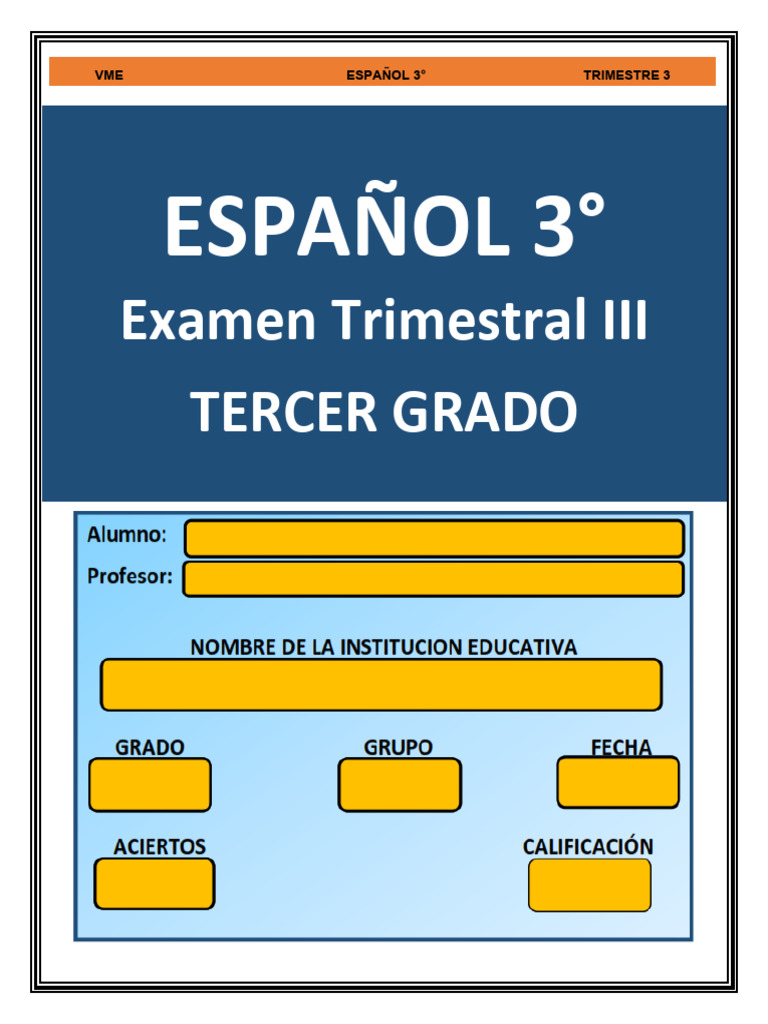 Examen Tercer Trimestre de Español 3 (Clave) | PDF | Residuos