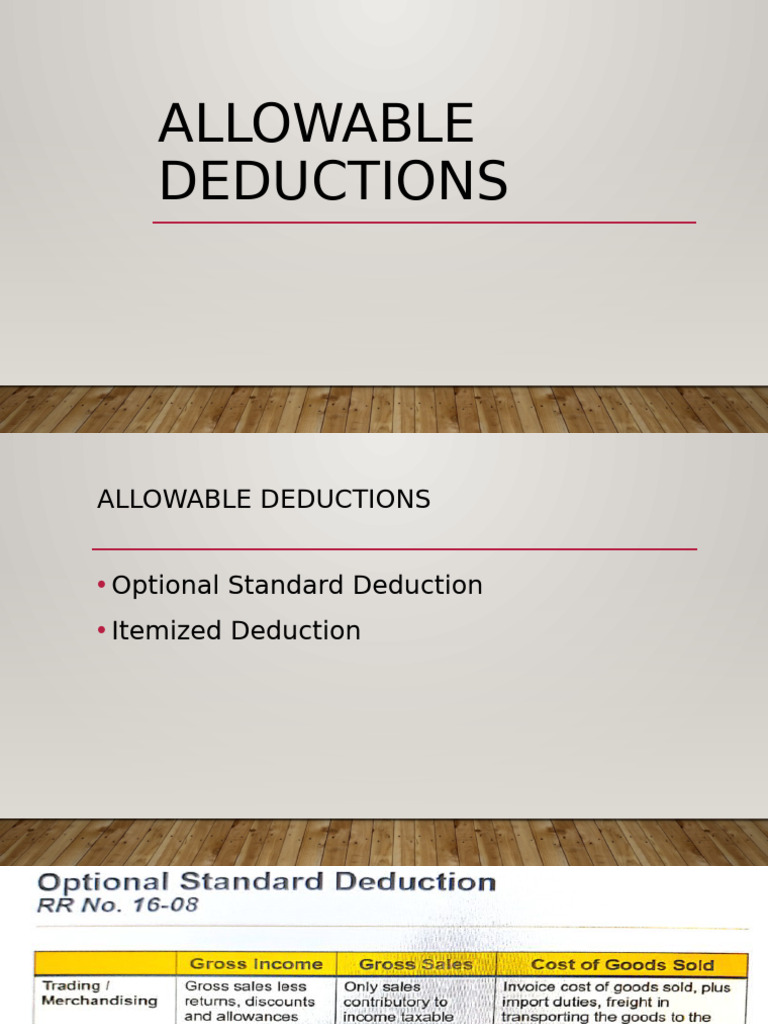 Deductions | PDF