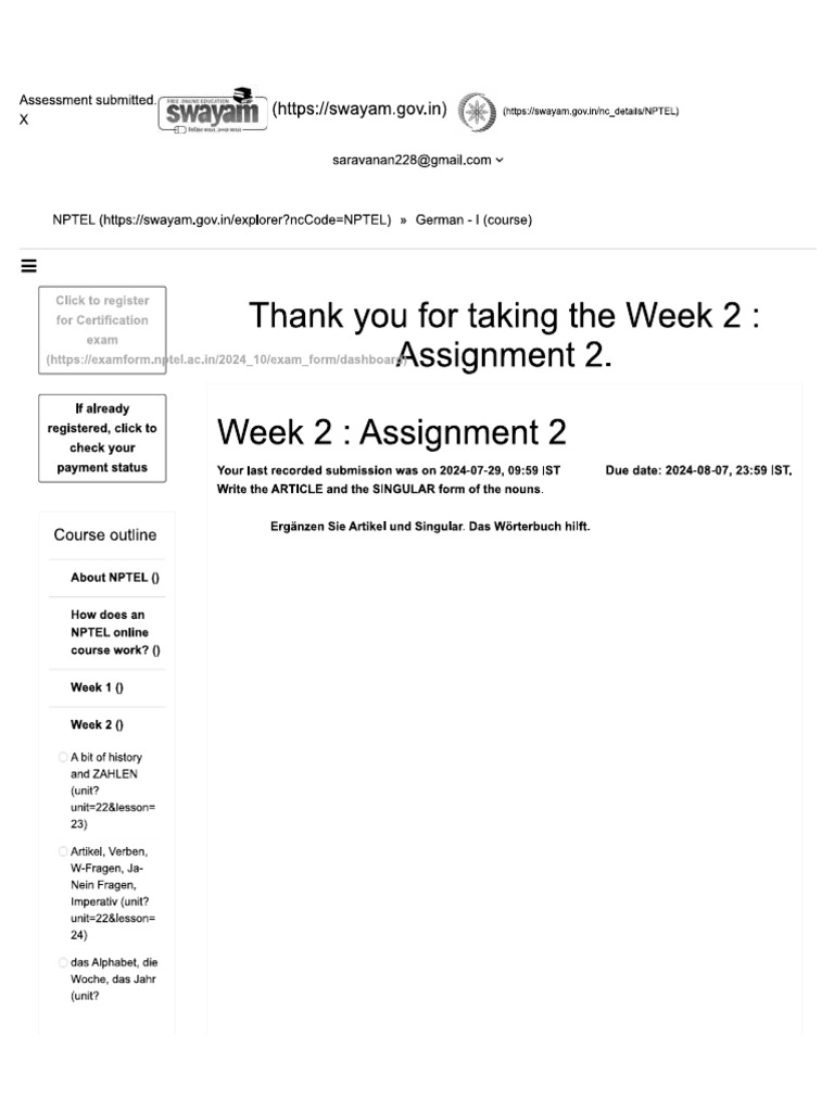 German-1 - Week 2 Assignment | PDF German-1 - Week 2 Assignment | PDF