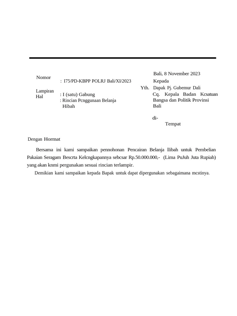 Contoh Proposal Pengajuan Hibah Ormas | PDF