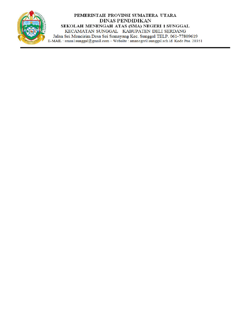 SK - Kelulusan - Sma - Negeri - 1 - Sunggal 2023 | PDF