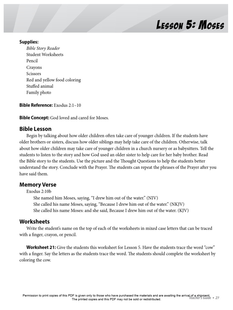 PreK3 Bible Teacher Guide Lessons 5-8 | PDF