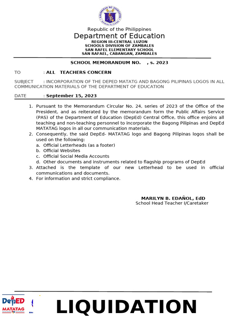 Brigada Eskwela Solicitation | PDF