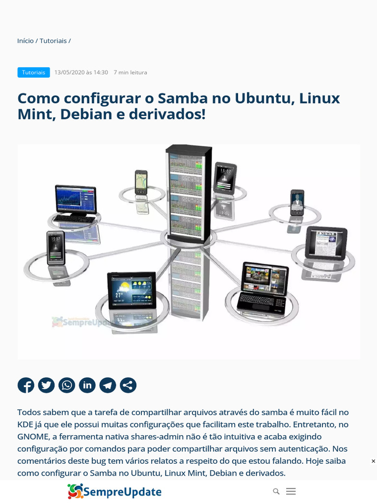 Como Configurar o Samba No Ubuntu, Linux Mint, Debian e Derivados ...